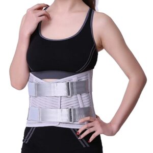 LSRRYD Double Pull Back Steel Plate Lower Back Lumbar Support Belt Brace for Pain Relief and Injury Prevention for Men and Wome (Size : X-Large)