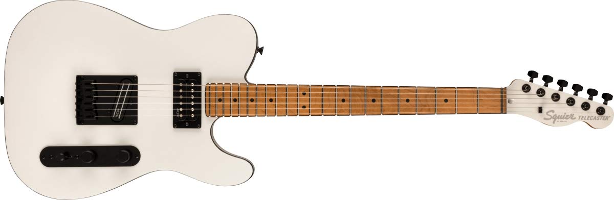 Squier Contemporary RH Telecaster Electric Guitar, with 2-Year Warranty, Pearl White, Roasted Maple Fingerboard, None Pickguard