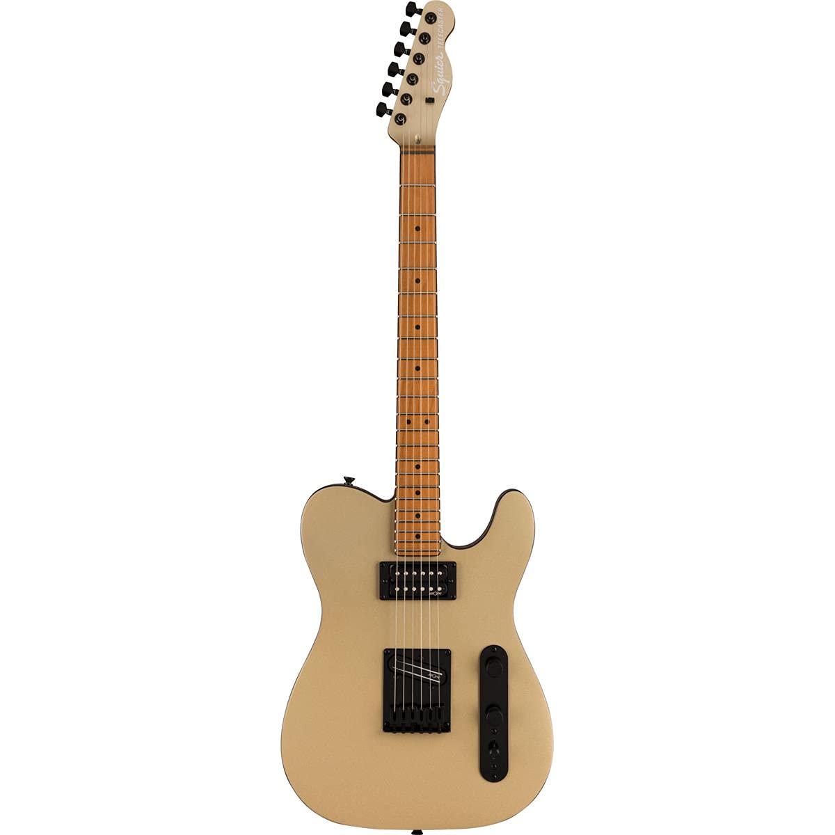 Squier Contemporary RH Telecaster Electric Guitar, with 2-Year Warranty, Shoreline Gold, Roasted Maple Fingerboard, None Pickguard