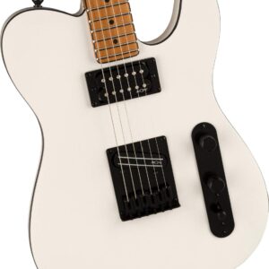 Squier Contemporary RH Telecaster Electric Guitar, with 2-Year Warranty, Pearl White, Roasted Maple Fingerboard, None Pickguard