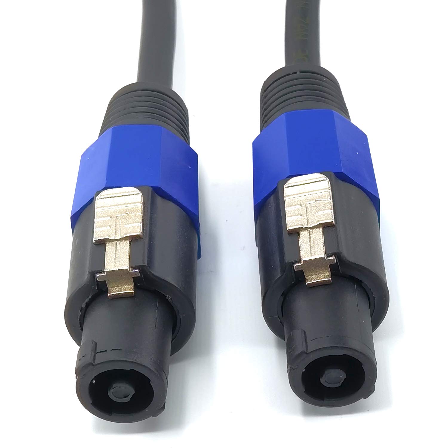 WJSTN 8 inches Speakon to 1/4 TS Female 6.35 mm Mono Jack Speaker Cables,Speaker Audio Adapter 2 Pack