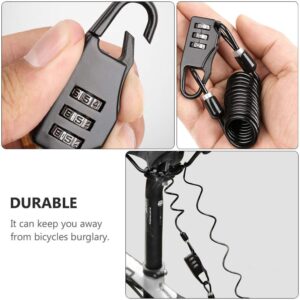 BESPORTBLE 2pcs Cable Lock Scooter Bike Bulk Beads Motorbike Chain Lock Anti- Bike Locks Bike Lock Password Lock Bike Ring Lock Motorcycle Bike Scattered Beads Accessories Steel Cable