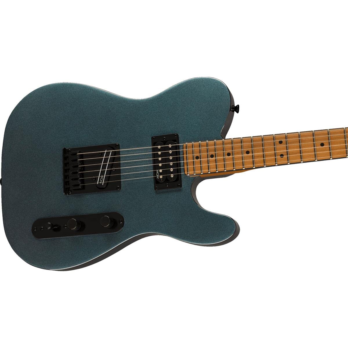 Squier Contemporary RH Telecaster Electric Guitar, with 2-Year Warranty, Gunmetal Metallic, Roasted Maple Fingerboard, None Pickguard