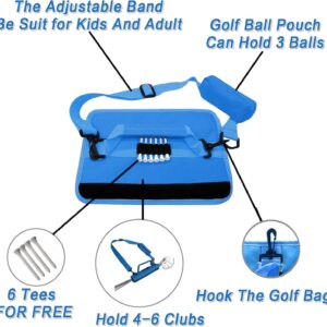 FINGER TEN Golf Club Bag Mini Lightweight for Men Women Ladies Kids with/without Ball Pouch Pack, Portable for Driving Range Carrier Course Training Case (1Pc in Blue with Ball Pouch)