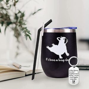 EBE EmmasbyEmma French Bulldog Gifts for Women, Frenchie Lovers Gifts for Women, French Bulldog Yoga, Frenchie Gifts for Women, French Bulldog Lover Gifts, French Bulldog Tumbler