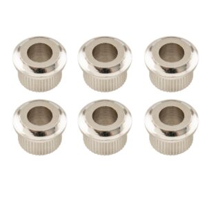 musiclily pro metal vintage/modern 6mm to 10mm guitar tuner conversion bushings tuning pegs adapter ferrules, nickel (set of 6)