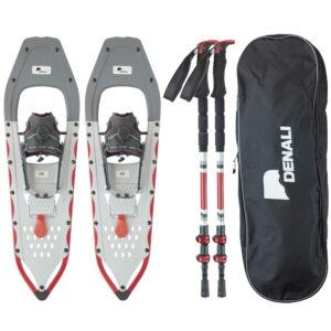 denali outdoors sawtooth spin snowshoe kit - 9 x 30 inches, red