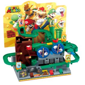 epoch super mario adventure game dx - tabletop skill and action game with collectible action figures