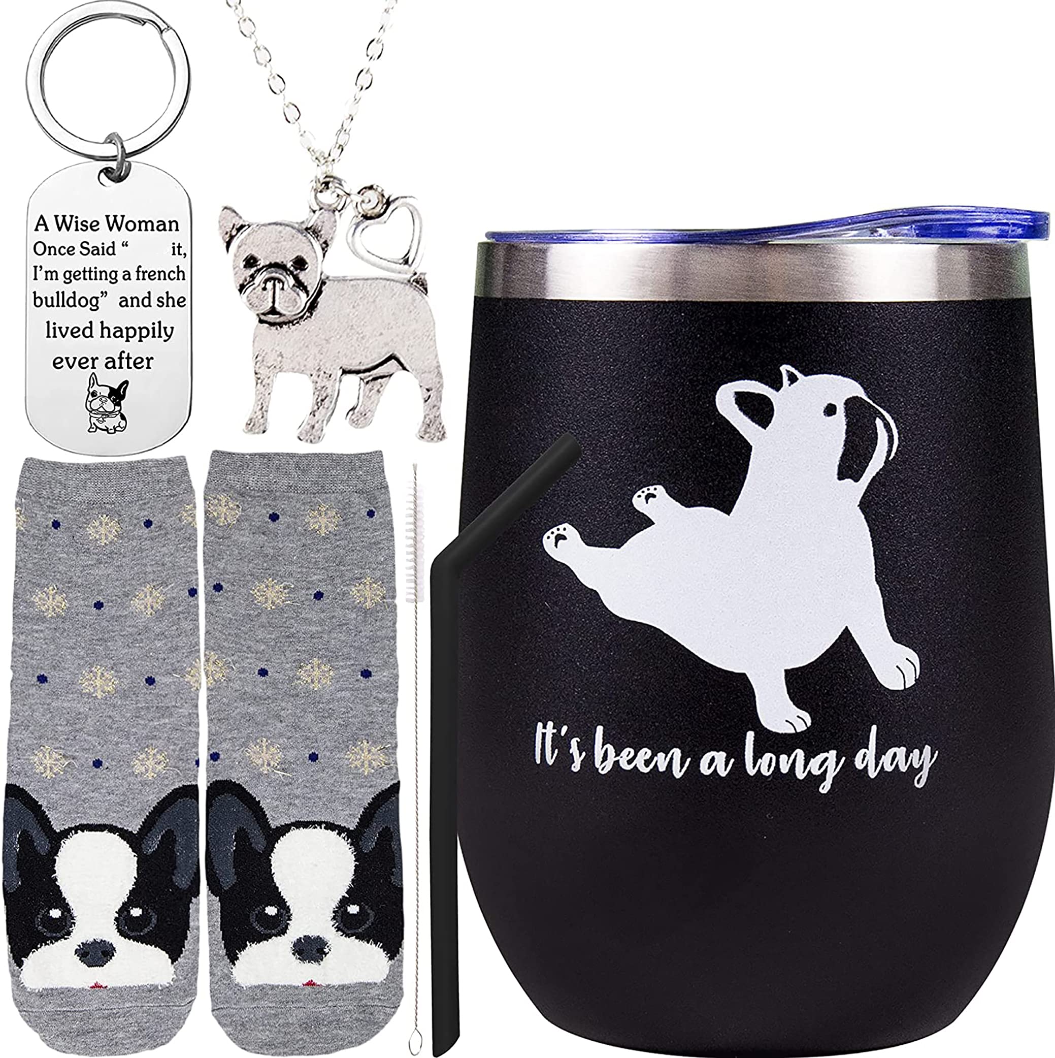 EBE EmmasbyEmma French Bulldog Gifts for Women, Frenchie Lovers Gifts for Women, French Bulldog Yoga, Frenchie Gifts for Women, French Bulldog Lover Gifts, French Bulldog Tumbler