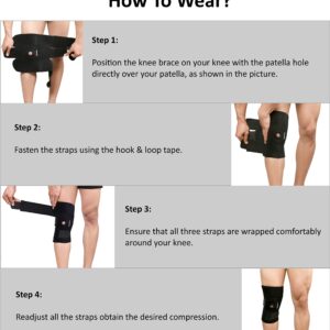 Wonder Care Knee Brace for Knee Pain Relief Open Patella Support for Arthritis, Meniscus Tear, Ligament Tear, Sports Injury, Neoprene Gym Knee wrap for Men and Women (Universal Size: 14.8"-22")