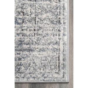 nuLOOM Jayla Barbed Iris Medallion Area Rug, 9x12, Blue