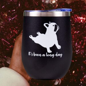 EBE EmmasbyEmma French Bulldog Gifts for Women, Frenchie Lovers Gifts for Women, French Bulldog Yoga, Frenchie Gifts for Women, French Bulldog Lover Gifts, French Bulldog Tumbler