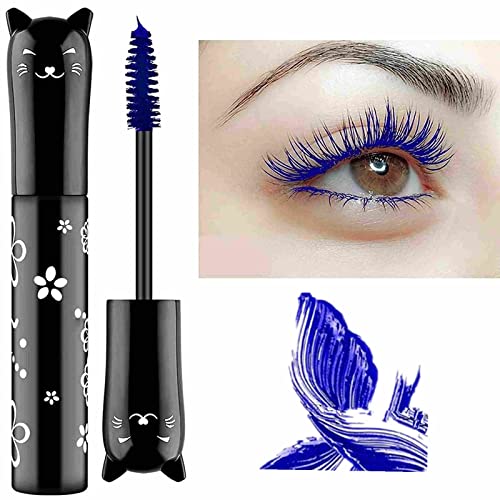 LGSZGDCN Blue Lashes Extensions Mascara Makeup Voluminous Original Volume Building Waterproof Fast Dry Eyelashes Curling Lengthening Eye Lashes Party Stage Use