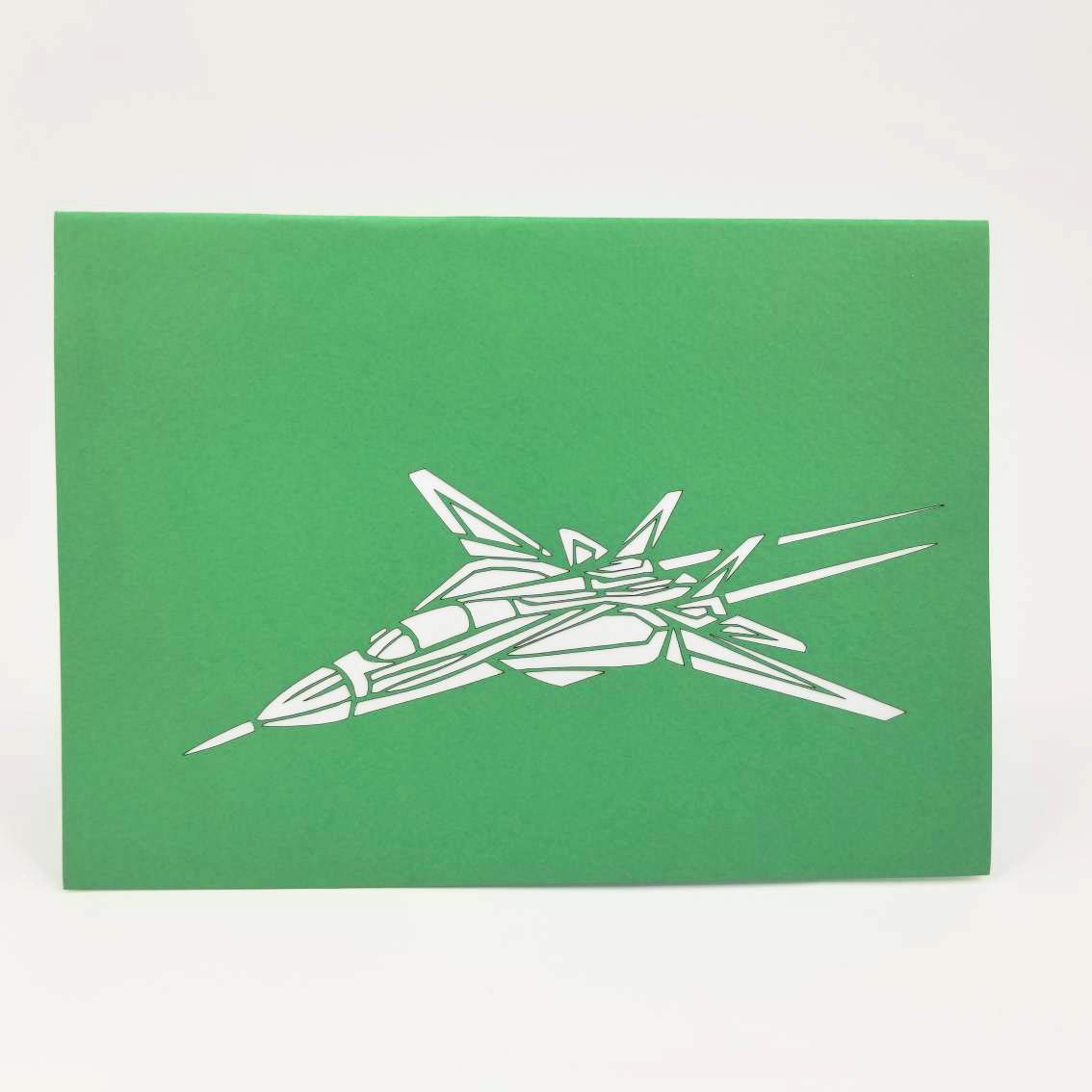 POP CARD EXPRESS Fighter Jet Birthday Card - Retirement Card, Birthday Card, Retirement Greeting Card, Thank You Card, Military Enthusiast (Fighter Jet Pop Up Card)