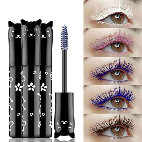 LGSZGDCN Blue Lashes Extensions Mascara Makeup Voluminous Original Volume Building Waterproof Fast Dry Eyelashes Curling Lengthening Eye Lashes Party Stage Use