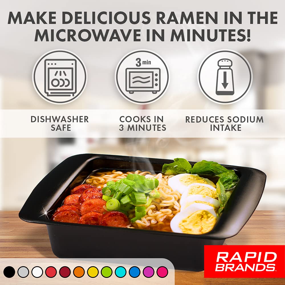 Rapid Ramen Cooker | Microwavable Cookware for Instant Ramen | BPA Free and Dishwasher Safe | Perfect for Dorm, Small Kitchen or Office | Blue