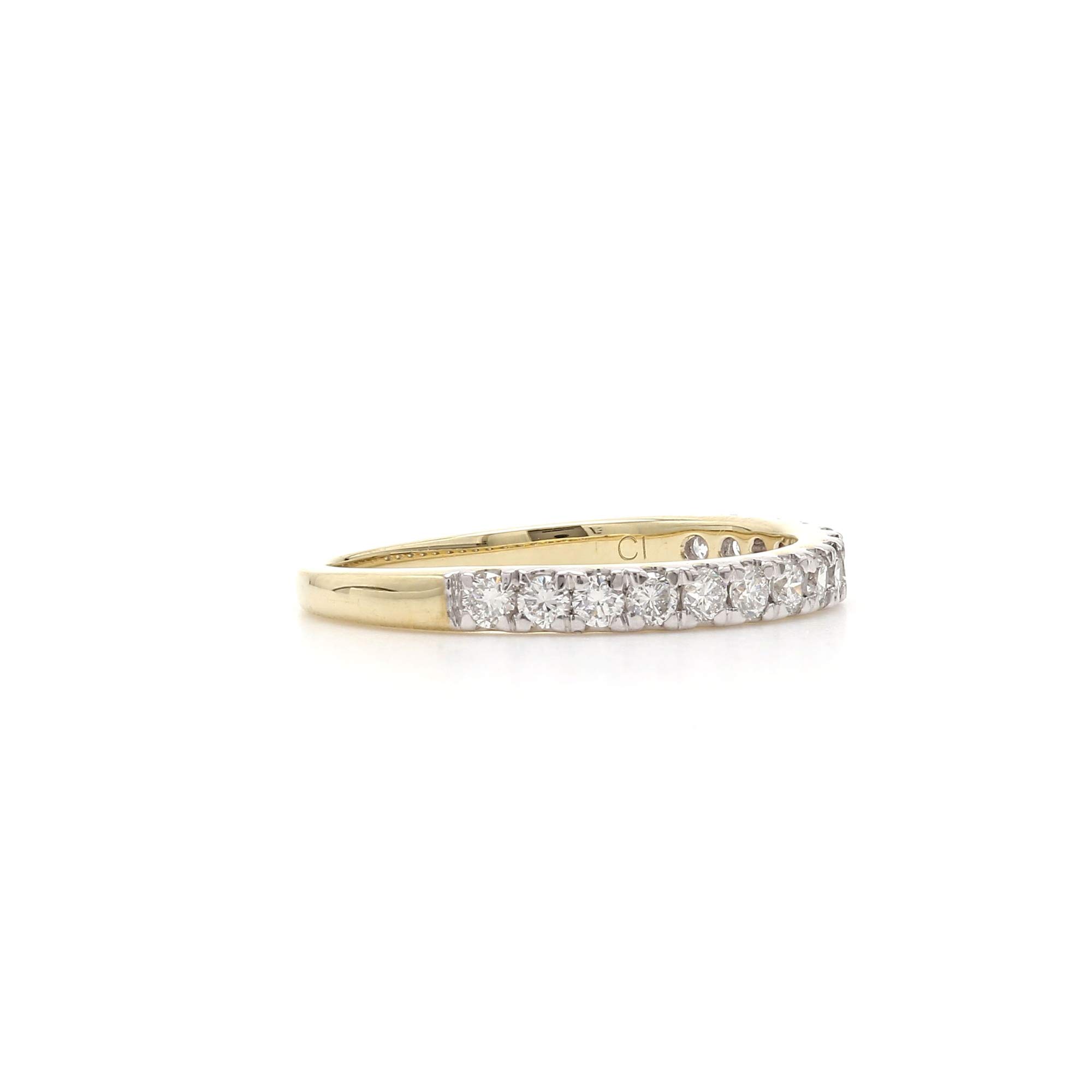 14k Yellow Gold Lab-Grown Diamond Wedding Ring Band (1/2 cttw, F-G Color, VS-SI Clarity) Size 5.5