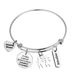 school principal gift bangle assistant principal bracelet assistant principal jewelry end of the year christmas birthday gift for principal retirement gifts appreciation gifts for assistant principal