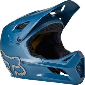 fox racing youth rampage mountain bike helmet, dark indigo, small