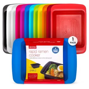 rapid ramen cooker | microwavable cookware for instant ramen | bpa free and dishwasher safe | perfect for dorm, small kitchen or office | blue