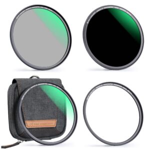 k&f concept 77mm magnetic mcuv cpl fixed nd1000 magnetic basic ring 4-in-1 lens filters kit with 28 multi-coatings for camera lens (nano-x series)