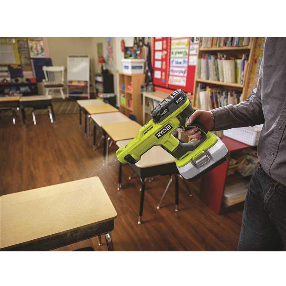 Ryobi ONE+ 18V Cordless Handheld Electrostatic Sprayer Kit with (1) 2.0 Ah Batteries and Charger