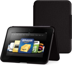 official amazon kindle fire hd 7 standing protective leather case (for kindle fire hd 7 2nd gen)(bulk packaging)(onyx)