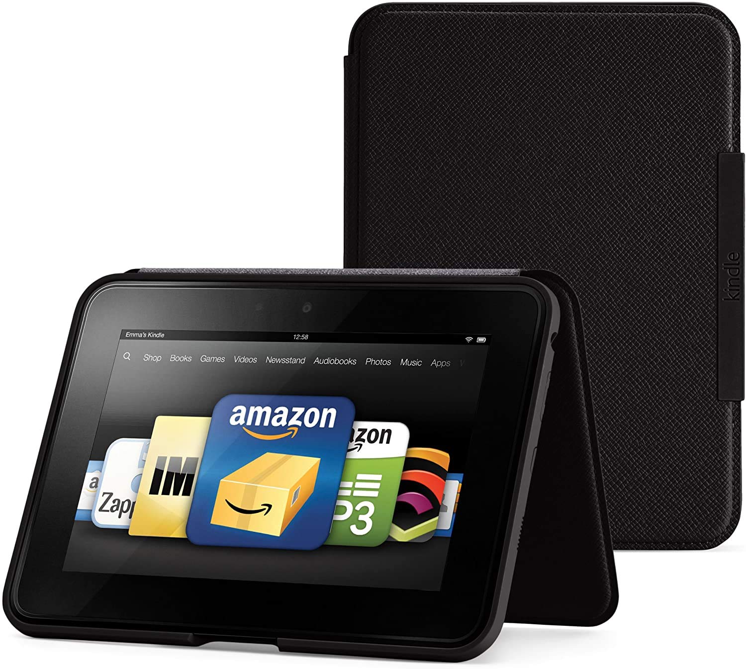 Official Amazon Kindle Fire HD 7 Standing Protective Leather Case (for Kindle Fire HD 7 2nd Gen)(Bulk Packaging)(Onyx)