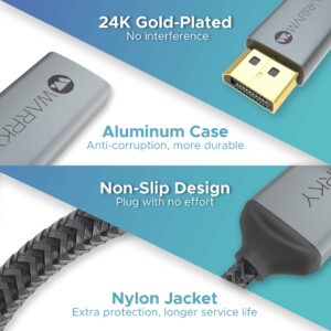 4K DisplayPort to HDMI Cable and Adapter Bundle, Compatible with Lenovo, HP, DELL, GPU, AMD, NVIDIA, More - Passive, Uni-Directional