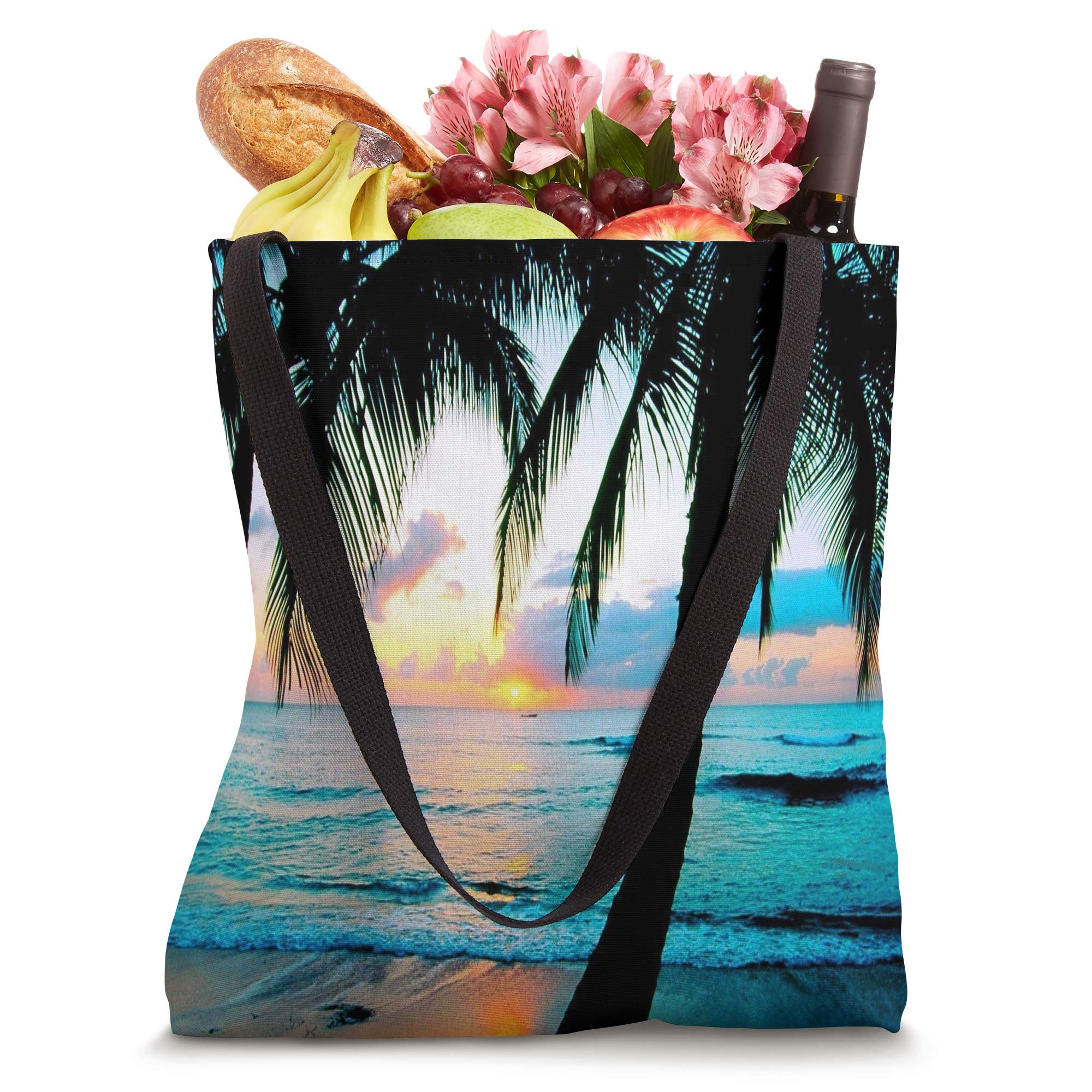 Tropical Beach for Swimmers and Surfers Tote Bag