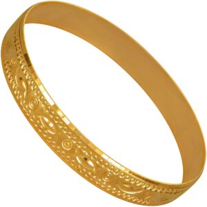 lifetime jewelry 10mm bangle bracelet 24k real gold plated for women and teen girls (3)