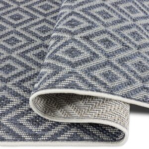 Home Dynamix Tripoli Lydia Modern Indoor/Outdoor Area Rug, Denim/Cream, 6'6"x9'6" Rectangle