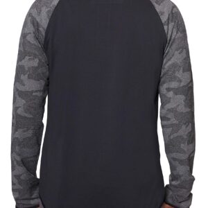 Hickey Freeman Men's Camo Jacquard Sleeve Quarter Zip, Black, XX-Large