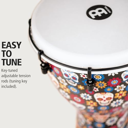 Meinl Percussion Djembe Hand Drum Circle Instrument with Synthetic Shell and Head, Alpine Series — NOT Made in China — Easy Tuning, 2-Year Warranty (ADJ12-SI)