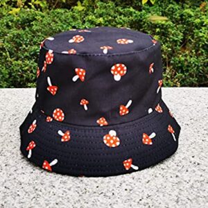 Mushroom Bucket Hat Packable Unisex Fisherman Cap Summer Travel Beach Sun Hat for Teen Girls Women