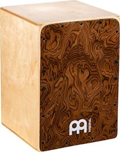 meinl percussion jam cajon box drum with snare and bass tone for acoustic music — made in europe — baltic birch wood, play with your hands, 2-year warranty (jc50bw)