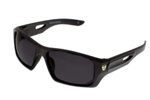 bison head high plains series xxl shades - black frame/smoke lens