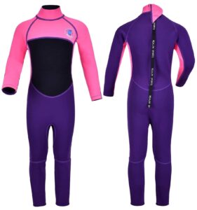 realon kids wetsuit for toddler girls boys and youth,3mm neoprene swimsuits children wet suits 2mm shorty/full long sleeve back zip in cold water warmth for swimming diving jet skiing surfing