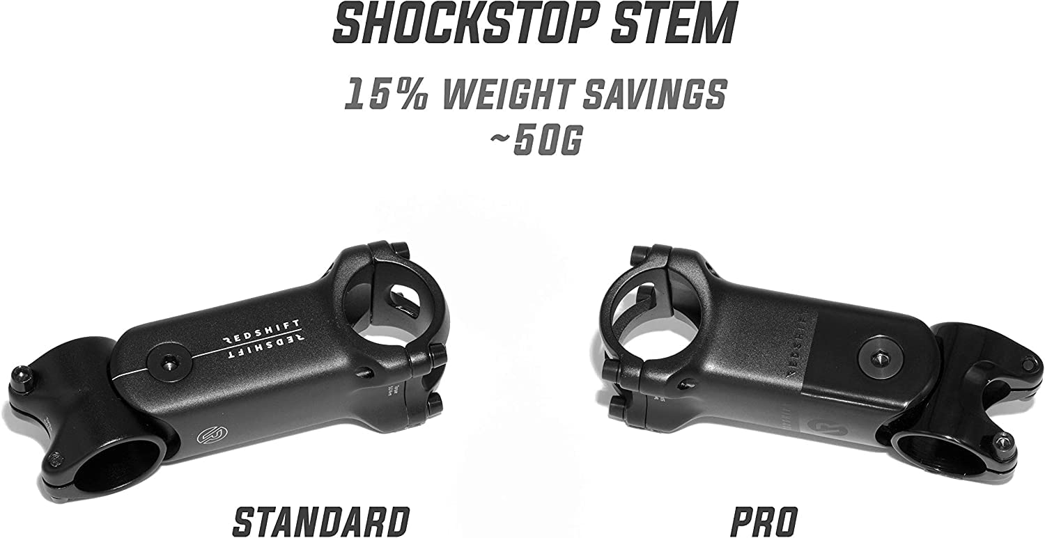 REDSHIFT ShockStop PRO Suspension Stem for Bicycles, Shock-Absorbing Bike Handlebar Stem for Road, Gravel, Hybrid, and E-Bikes, 6 Degree x 90 mm