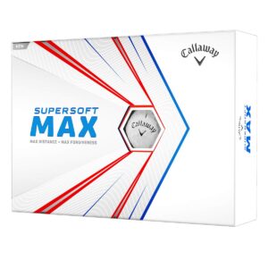 callaway 2021 supersoft max golf balls , white