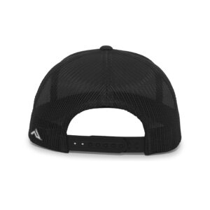 Pacific Headwear Aggressive Heather Trucker Snapback Cap, Black/Light Charcoal