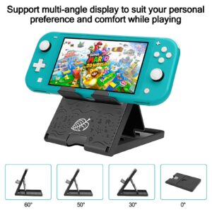 Switch Lite Accessories Bundle, Kit with Carrying Case,TPU Case Cover with Screen Protector,Charging Dock,Playstand, Game Case, USB Cable, Stylus,Thumb Grip Caps for Nintendo Switch Lite (Turquoise)