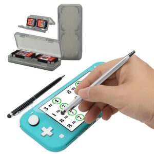 Switch Lite Accessories Bundle, Kit with Carrying Case,TPU Case Cover with Screen Protector,Charging Dock,Playstand, Game Case, USB Cable, Stylus,Thumb Grip Caps for Nintendo Switch Lite (Turquoise)