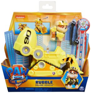 spin master 6061908 paw patrol the movie rubble's deluxe vehicle toy