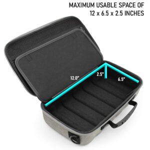 CASEMATIX Travel Case Compatible with up to 3 Otamatone Regular or Neo Instruments - Travel Case with Shoulder Strap and Accessory Storage for Batteries and Other Accessories, Case Only