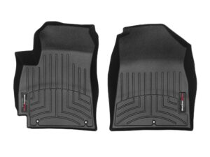 weathertech custom fit floorliners for kia seltos - 1st row (4415921), black