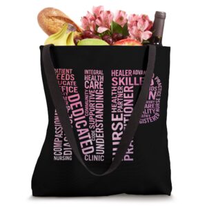 Nurse Practitioner Word Art NP Week Gifts Tote Bag