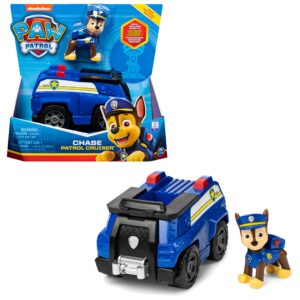 spin master 6061799 paw patrol chase`s patrol cruiser vehicle toy with collectible figure