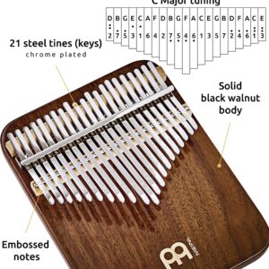 Kalimba Thumb Piano, 21 Keys — Includes Tuning Hammer and Case — For Meditation, ASMR, Sound Therapy and Yoga, 2-YEAR WARRANTY