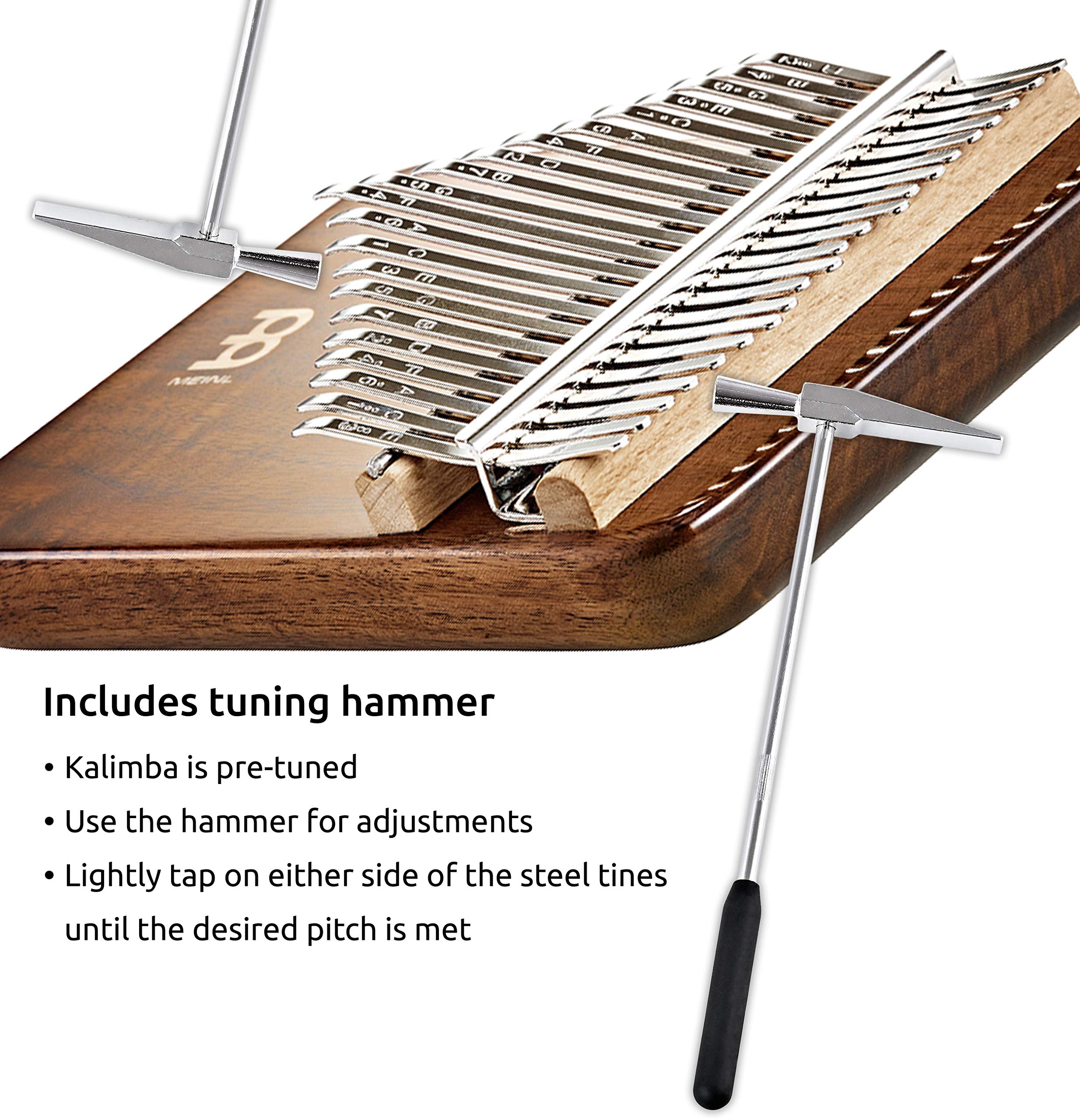 Kalimba Thumb Piano, 21 Keys — Includes Tuning Hammer and Case — For Meditation, ASMR, Sound Therapy and Yoga, 2-YEAR WARRANTY